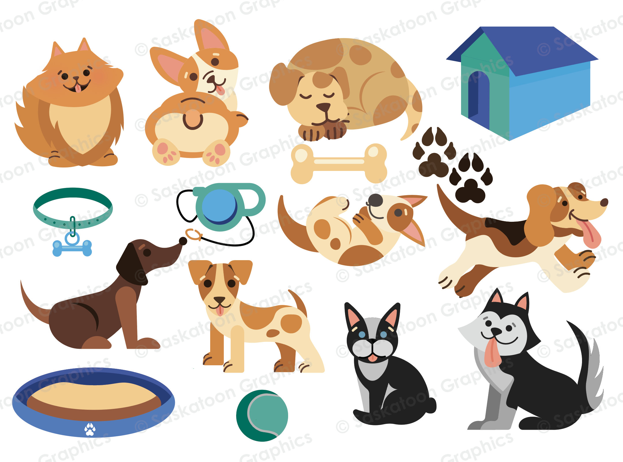 Puppy Dog Clip Art - Pets Animals - Instant Download File - Digital ...