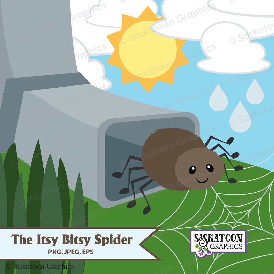The Itsy Bitsy Spider Clip Art - Instant Download File - Digital ...