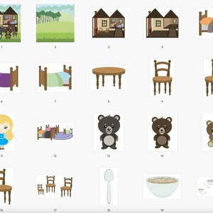 Goldilocks and the 3 Bears Clip Art - Instant Download File - Digital ...