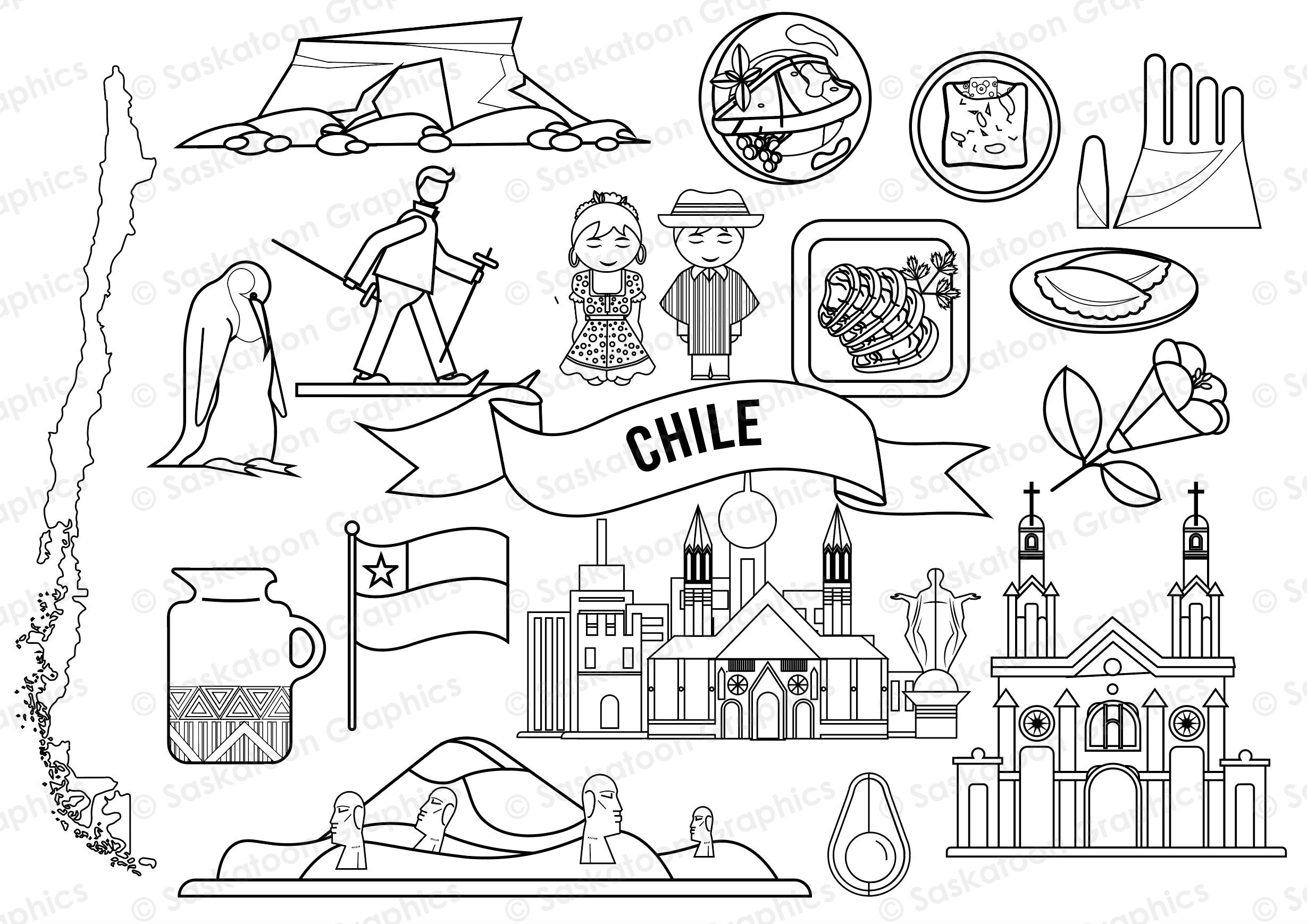 Chile Clip Art - Chilean Flag - South America - Continent Country World ...