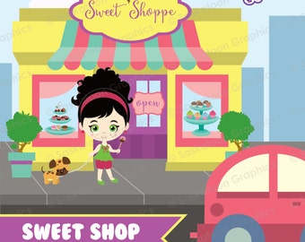 Candy Land Candy Shop Clip Art Set - Etsy Canada