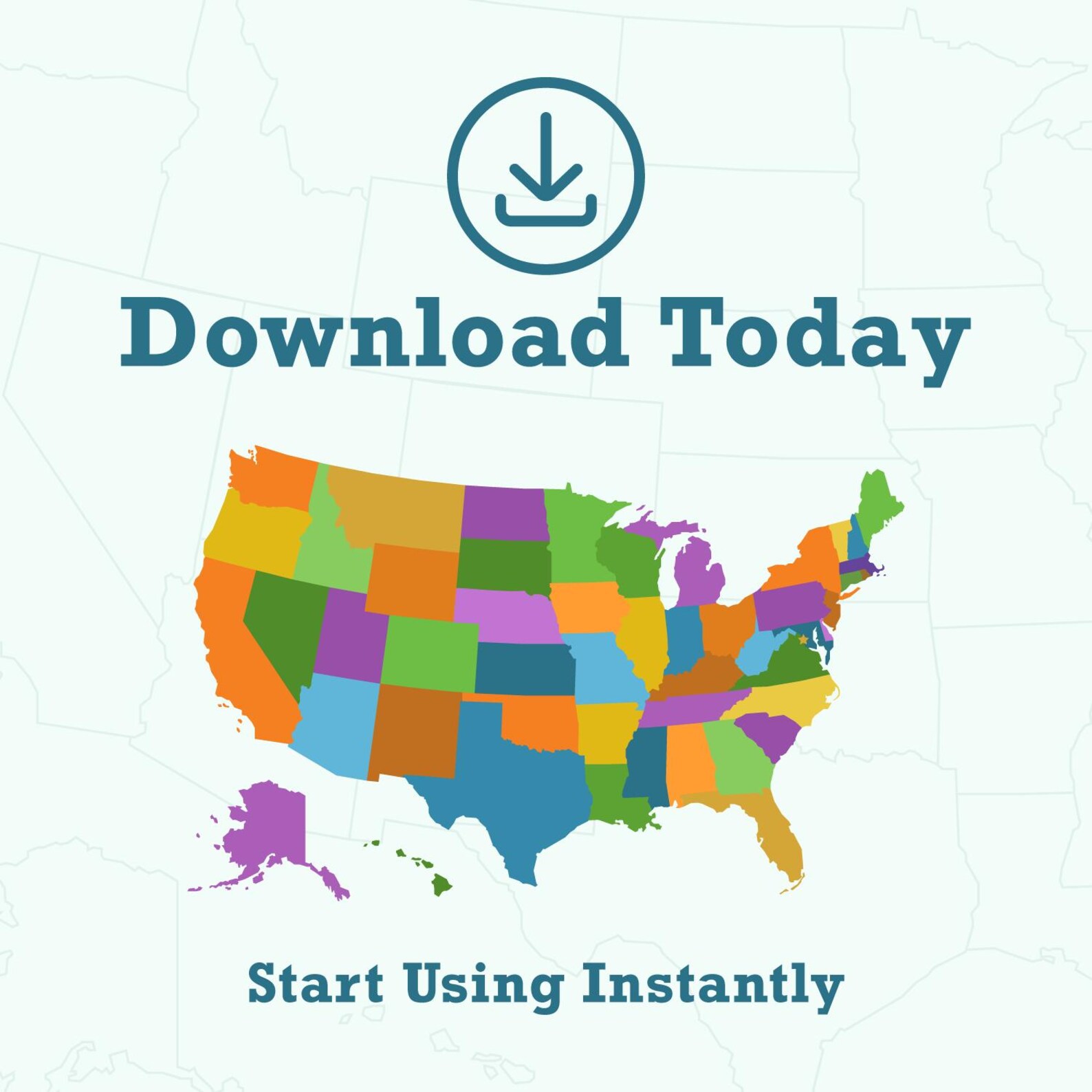 USA Map Bundle | 50 States + 4 Regions | United States Printable ...