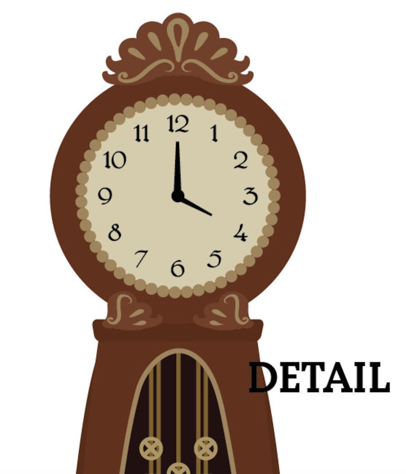 Hickory Dickory Dock Clip Art - Instant Download File - Digital ...