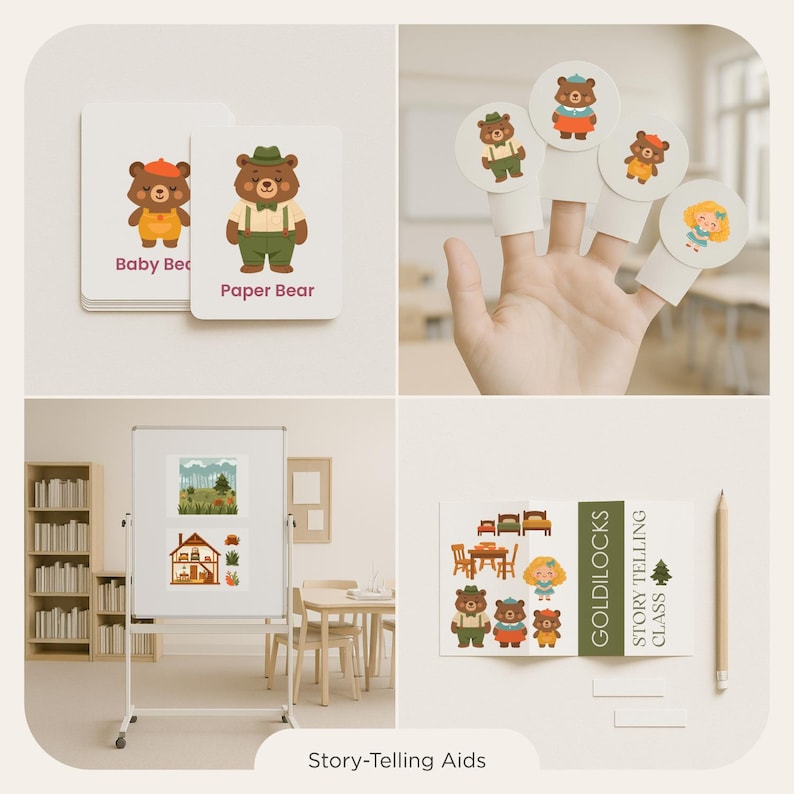Goldilocks & the Three Bears Clipart | 45 Piece Clipart Set | Cute ...