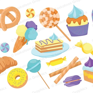 Desserts and Sweets Clip Art Set - Instant Download File - Digital ...
