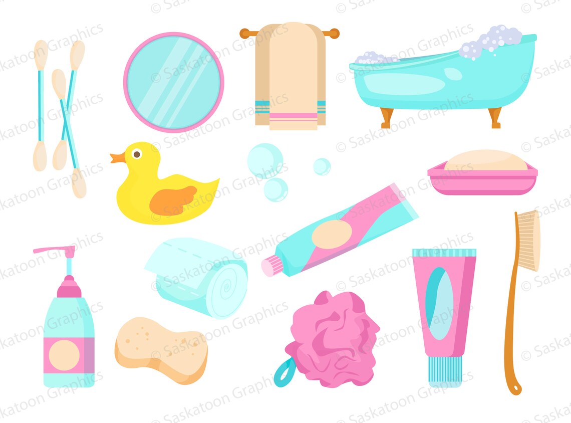 Bath Time - Splish Splash Clip Art Set - Instant Download File ...