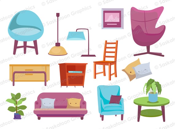 Living Room Furniture Clipart