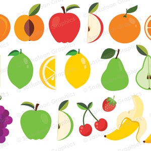Fresh Fruit Clip Art Set - Instant Download File - Digital Graphics ...