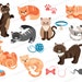Kitty Cat Clip Art - Pets Animals - Instant Download File - Digital ...