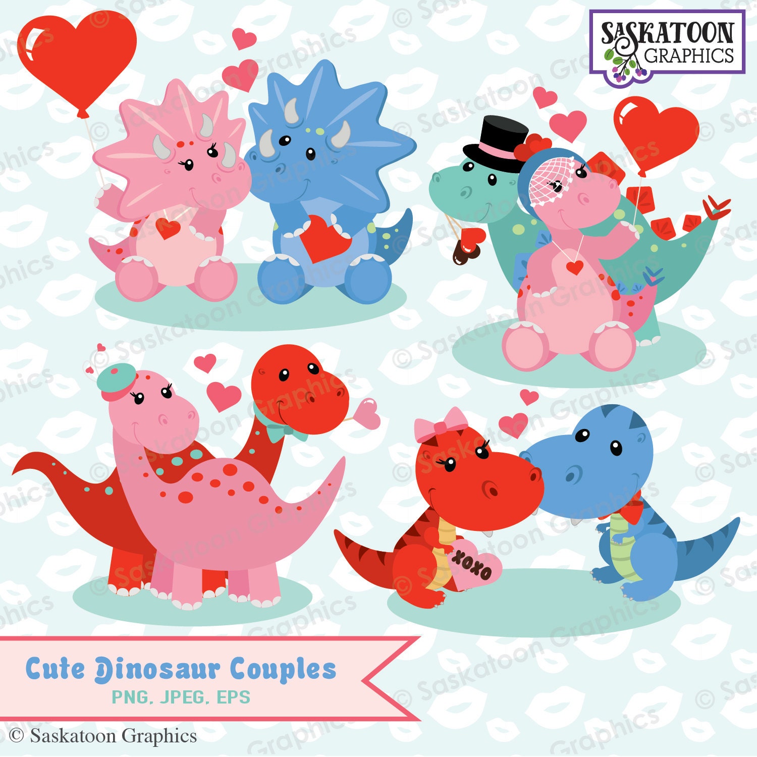 Digital Graphics Valentines Day Cupcake Clipart Commercial & Personal ...