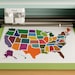 Bright Colors USA Map Clip Art - United States of America- Instant ...