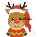 Cute Christmas Reindeer Animals Clip Art - Instant Download File ...