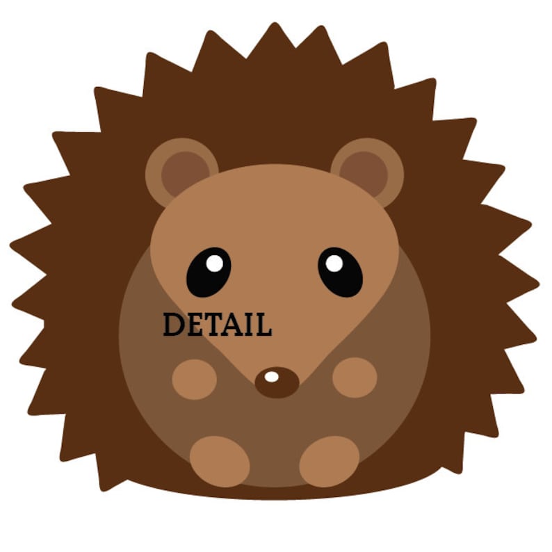 Cute Woodland Hedgehog Clip Art - Instant Download File - Digital ...