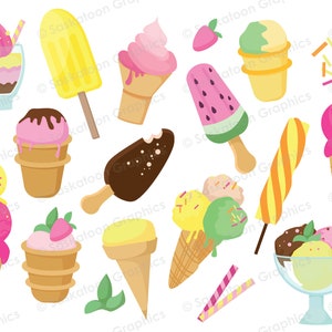 Ice Cream Treats Clip Art Set - Instant Download File - Digital ...
