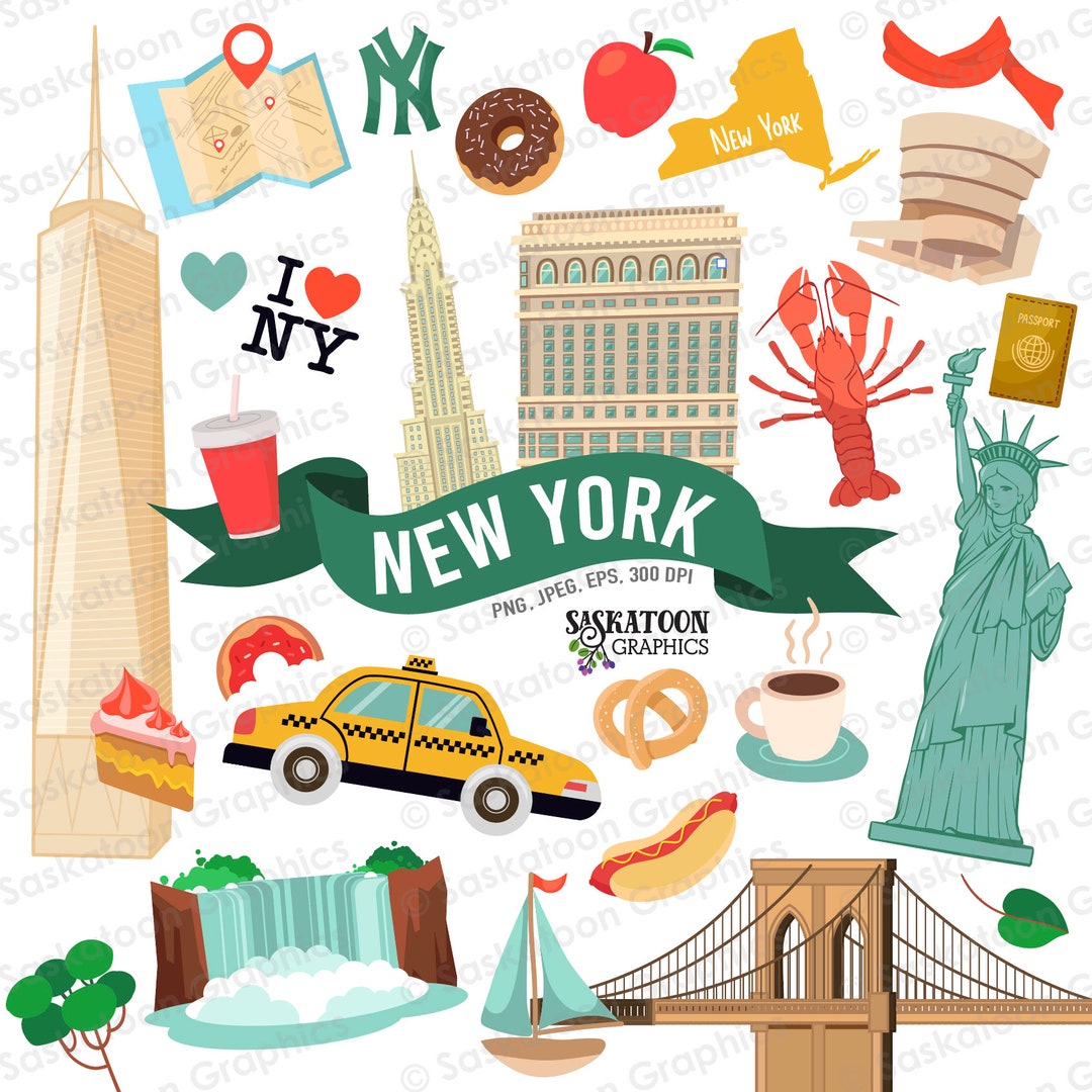 New York City Travel Clip Art - World Culture - North America Continent ...