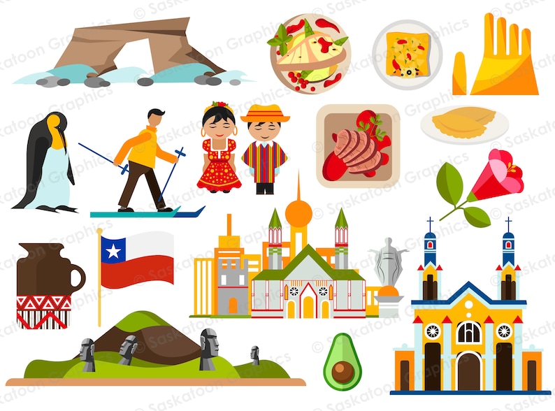 Chile Clip Art - Chilean Flag - South America - Continent Country World ...