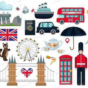 London Travel Clip Art - United Kingdom Flag - Europe Continent - World ...