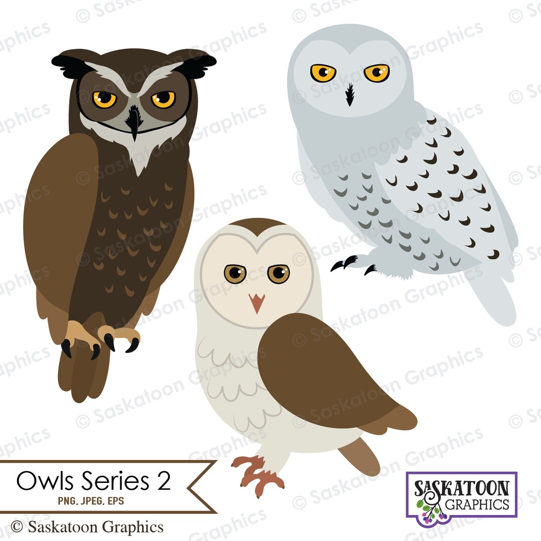 Owl Clip Art - Woodland Animal - Instant Download File - Digital ...