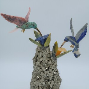 2 Hummingbirds Stone Carving - Etsy