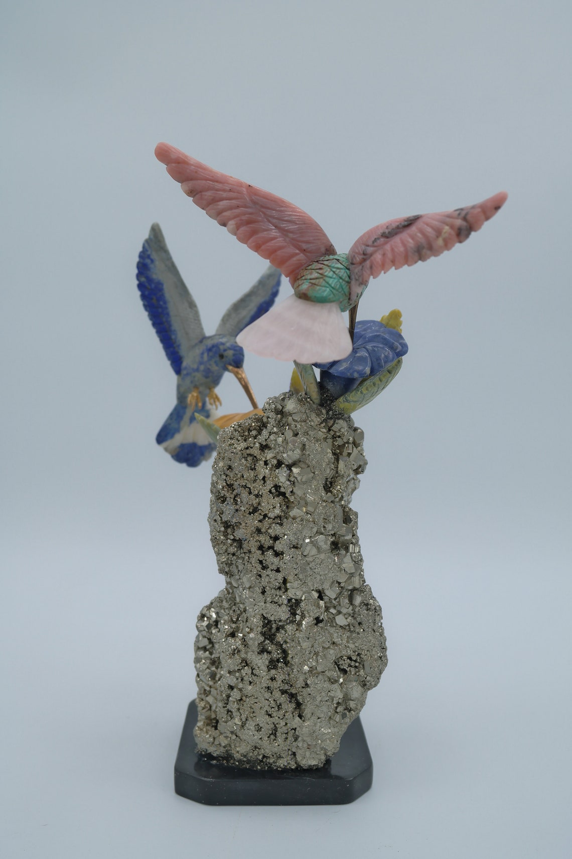 2 Hummingbirds Stone Carving - Etsy