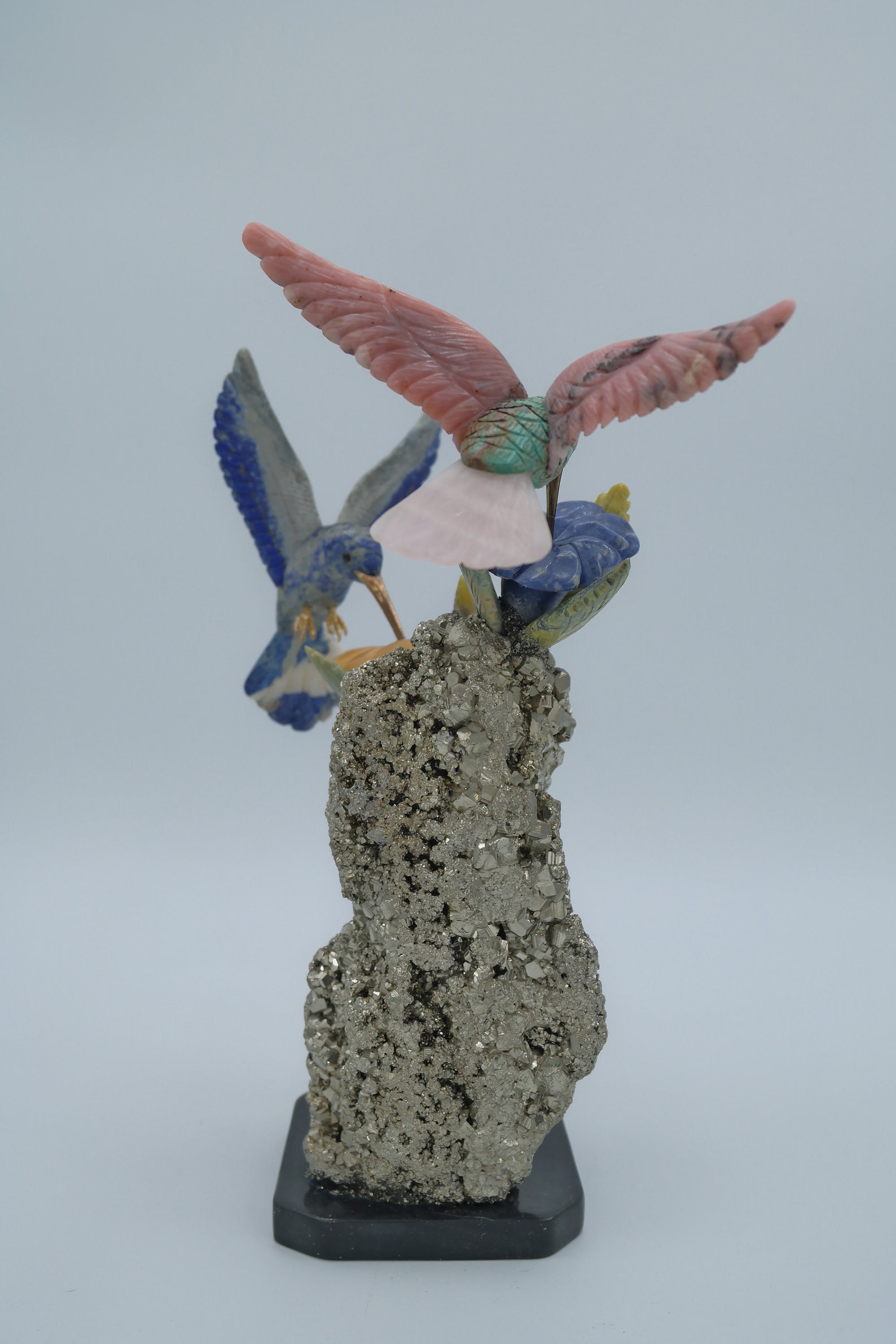 2 Hummingbirds Stone Carving - Etsy
