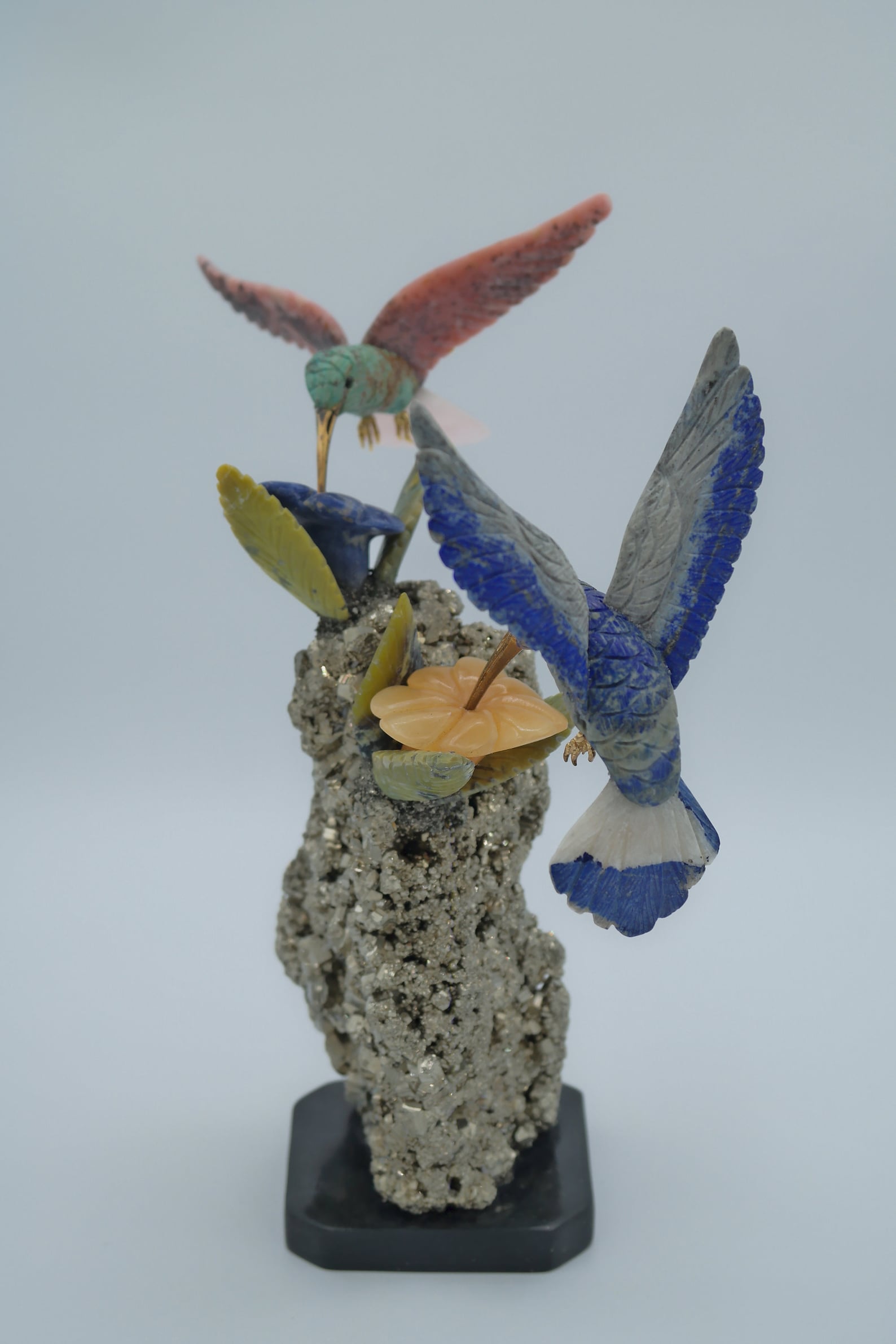 2 Hummingbirds Stone Carving - Etsy