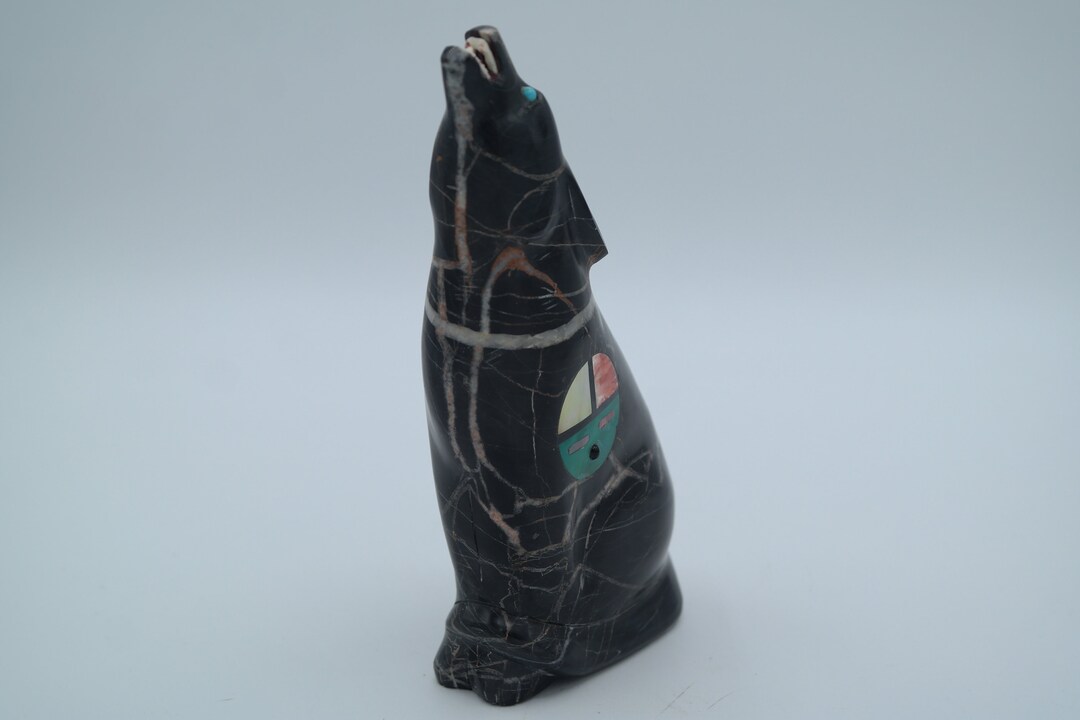 Black Jasper Wolf Carving - Etsy