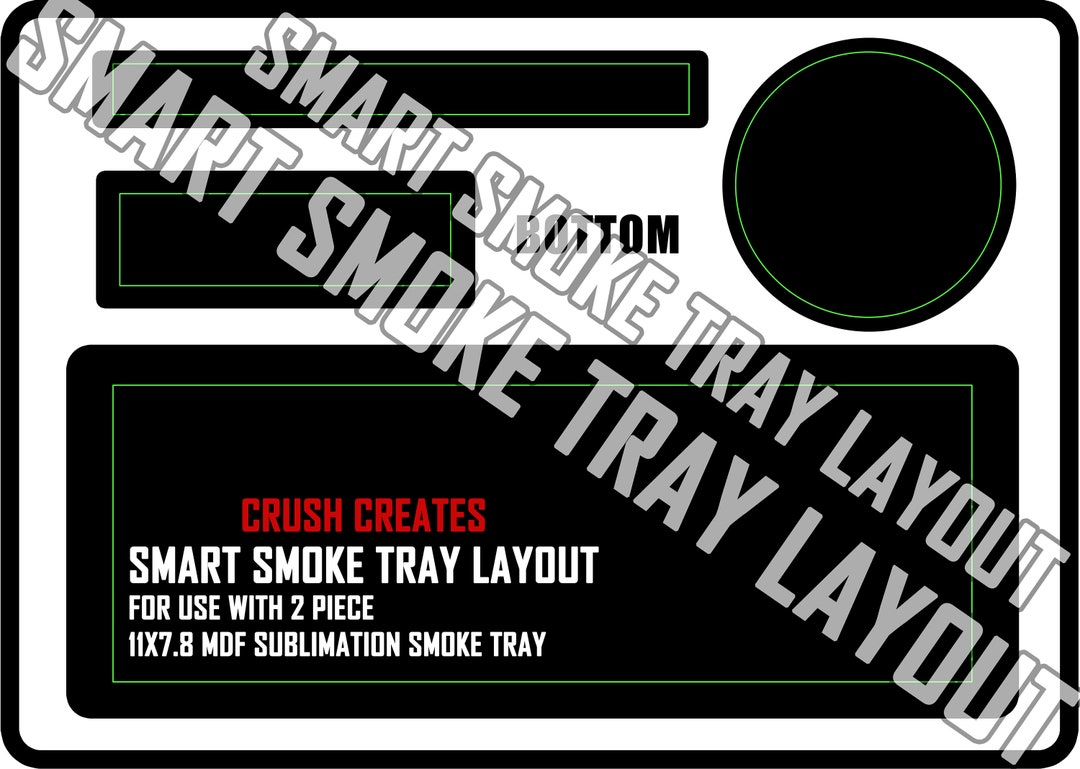 Smart Photoshop Layout for the 11x7.8 2 Piece Sublimation Rolling Tray ...