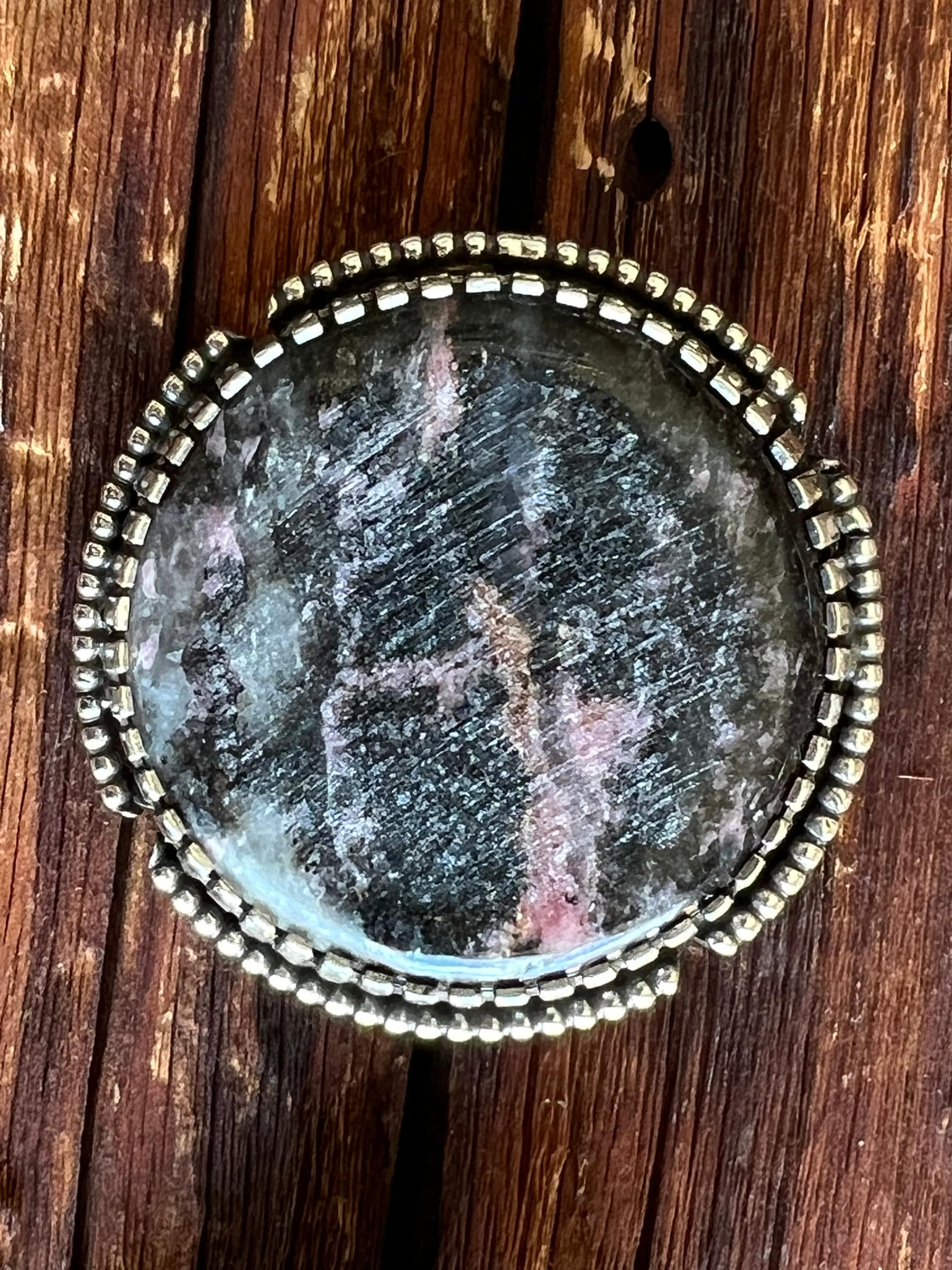 Silver Bridle Conchos With Morrocan Rhodonite - Etsy