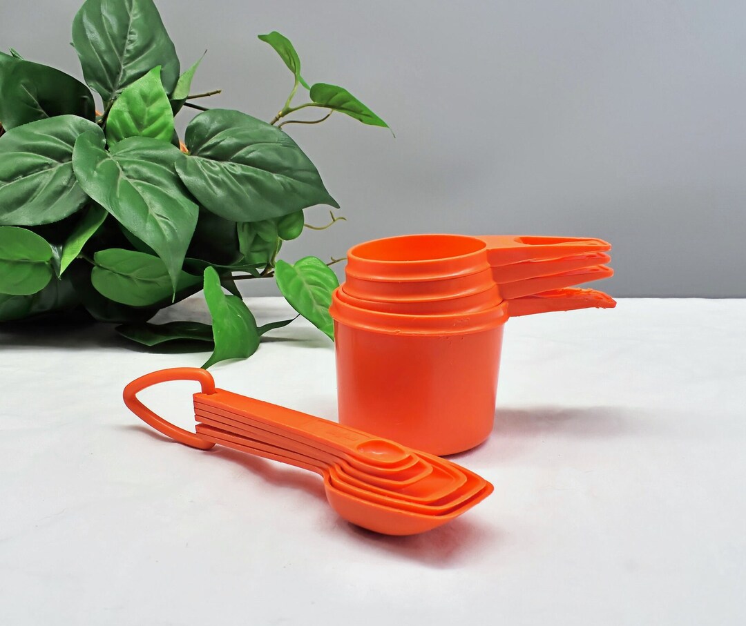 Orange Tupperware Measuring Spoons and Cups - Etsy