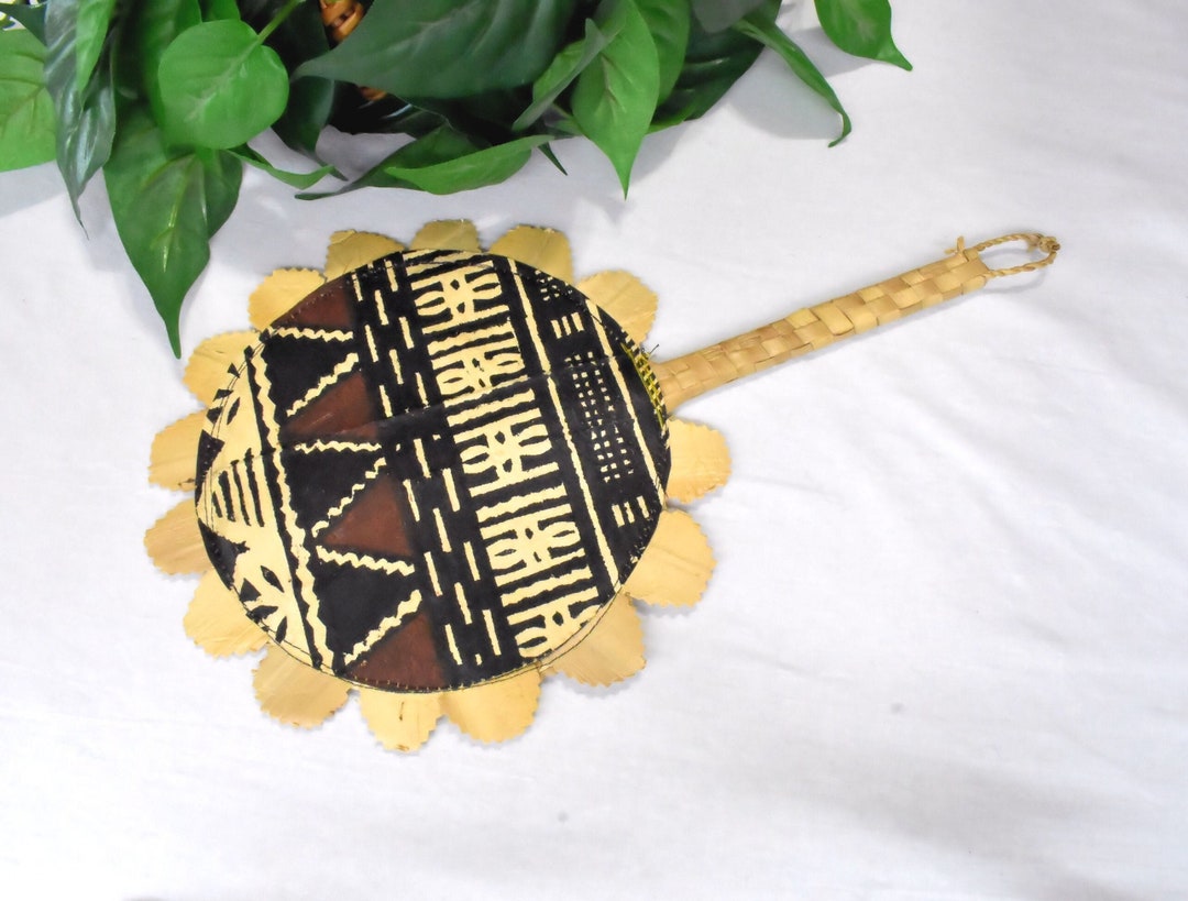 Mid Century Hawaiian Hand Fan - Etsy