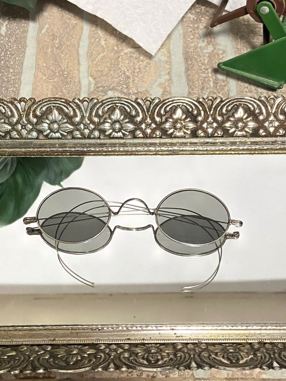 Antique Wire Rim Sunglasses Etsy