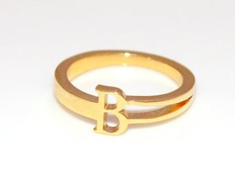Custom Gold Ring, Engraved Gold Ring, Personalized Gold Ring, Gold ...