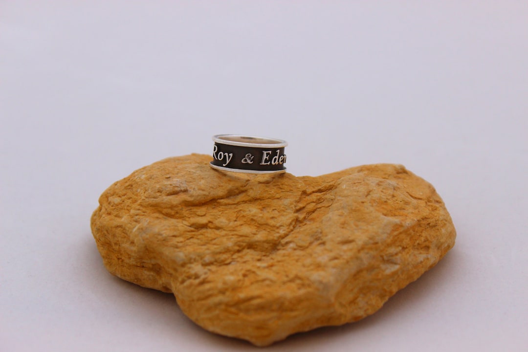Personalized Silver Ring, Engraved Silver Ring, Custom Made Jewelry ...