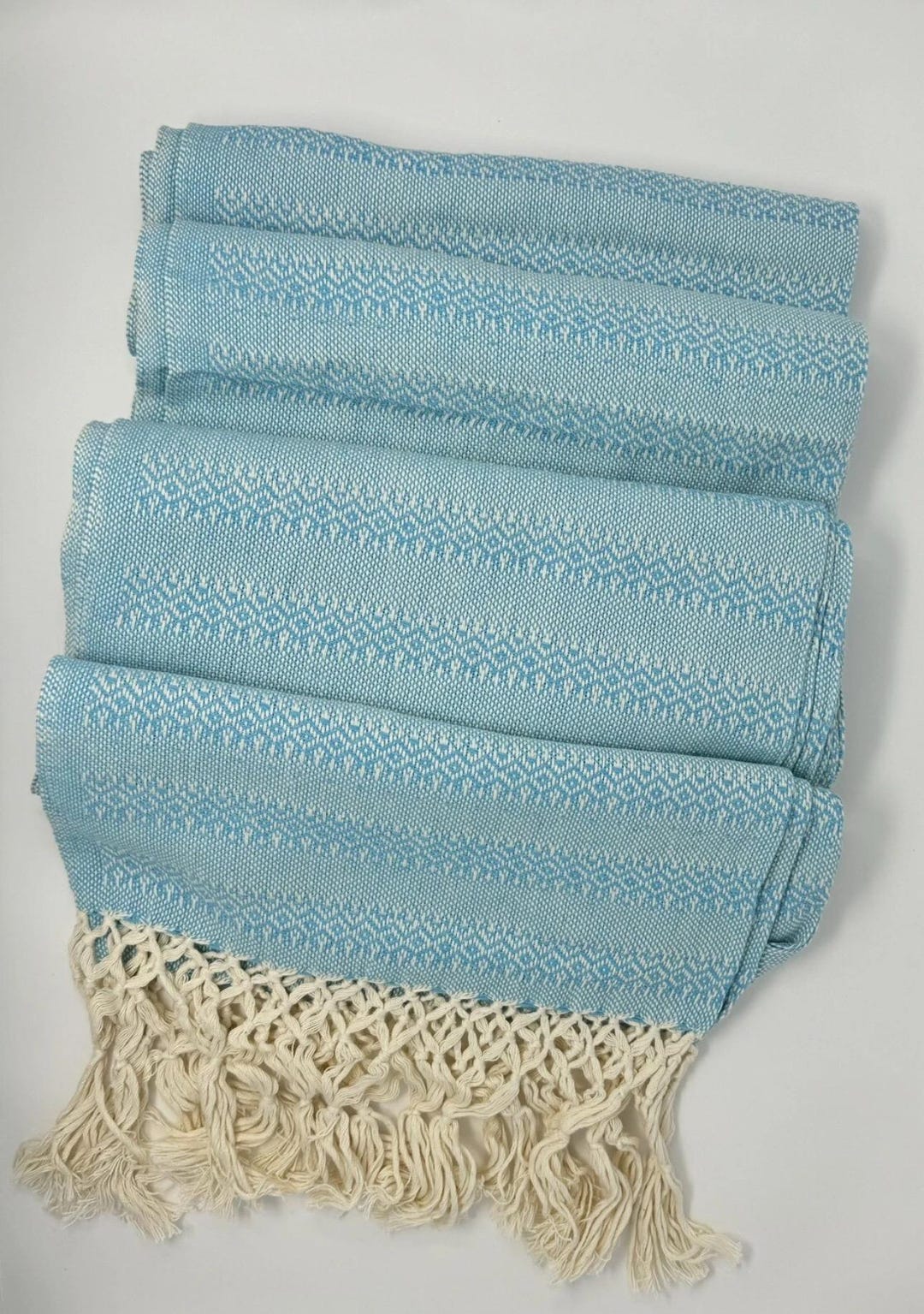 Mexican Rebozo Labrado: Sky Blue Azul Cielo Doula Partera Baby Carrier ...