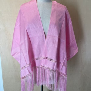 Mexican Rebozo Chalina Small Pink Rosa Rosita Pequeña Seda Silk Texture ...