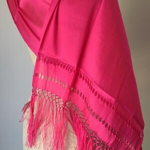 Mexican Rebozo Chalina Medium Bright Pink Fuchsia Rosa - Etsy