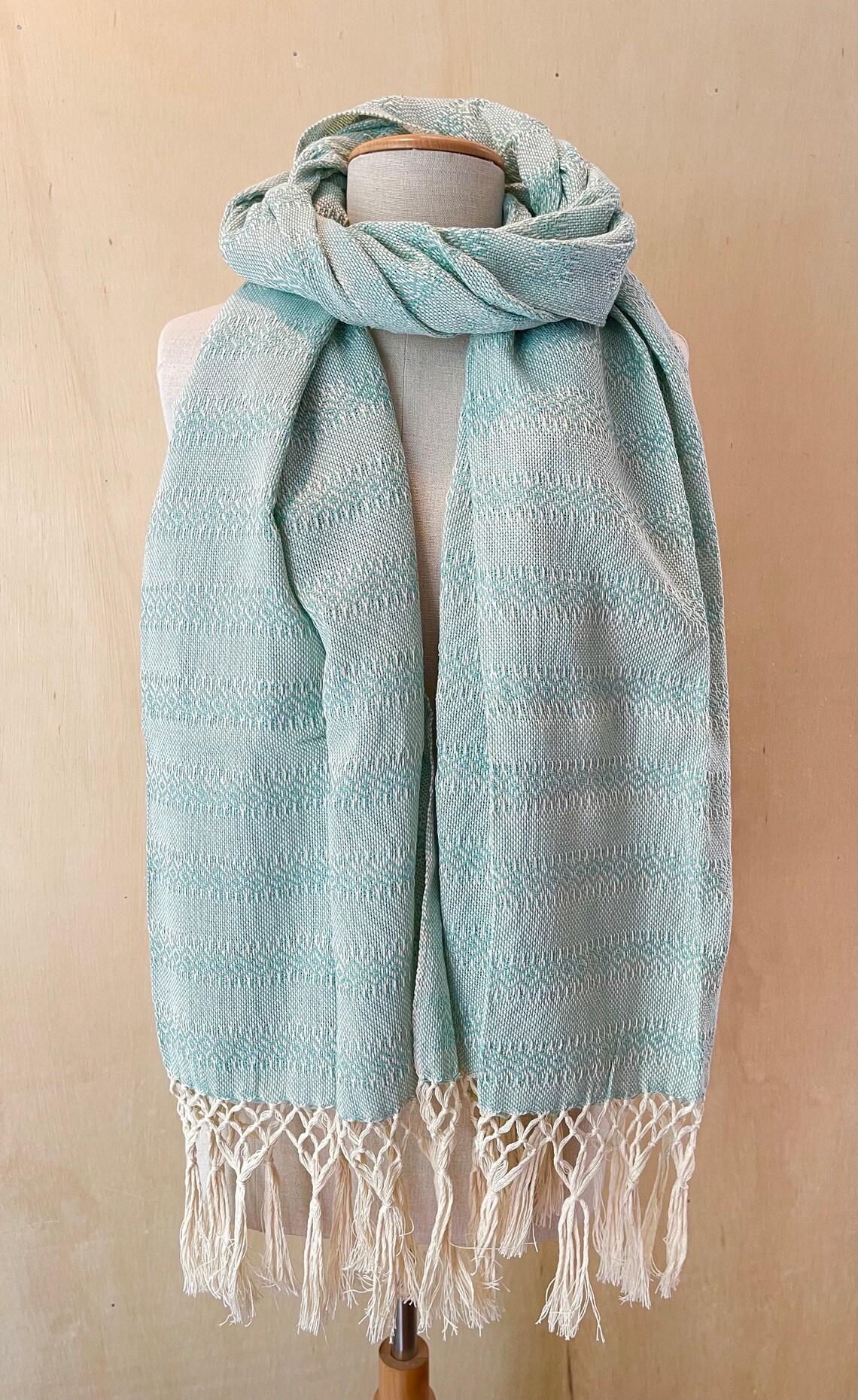 Mexican Rebozo Mexicano Algodon Cotton Labrado Light Blue - Etsy