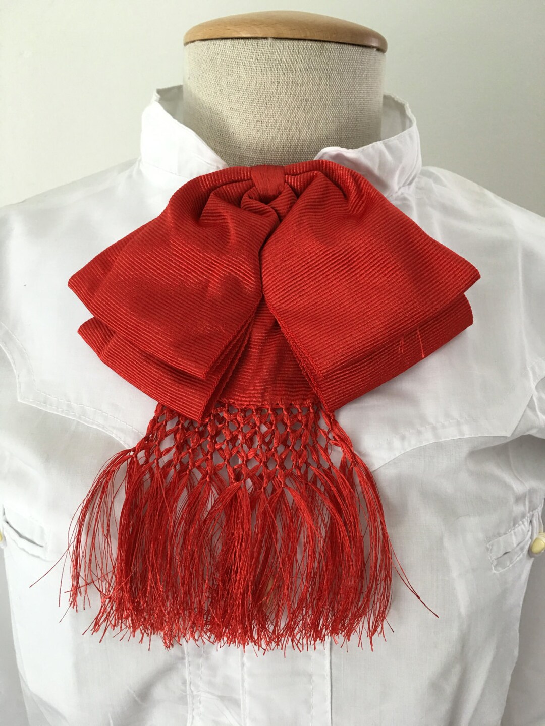 Mexican Charro Moño Doble Bow Tie Red Rojo Mexicano Handcrafted ...