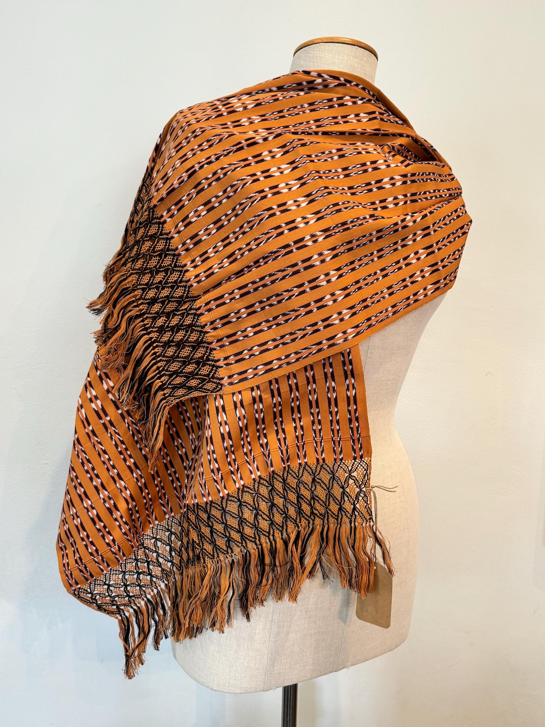 Mexican Rebozo Tenancingo Mexico Chalina Raton Small Mustard Yellow ...