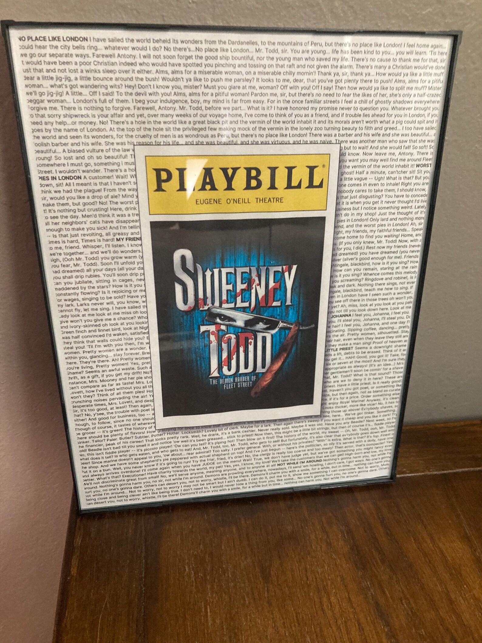 Sweeney Todd Playbill/lyric Poster - Etsy