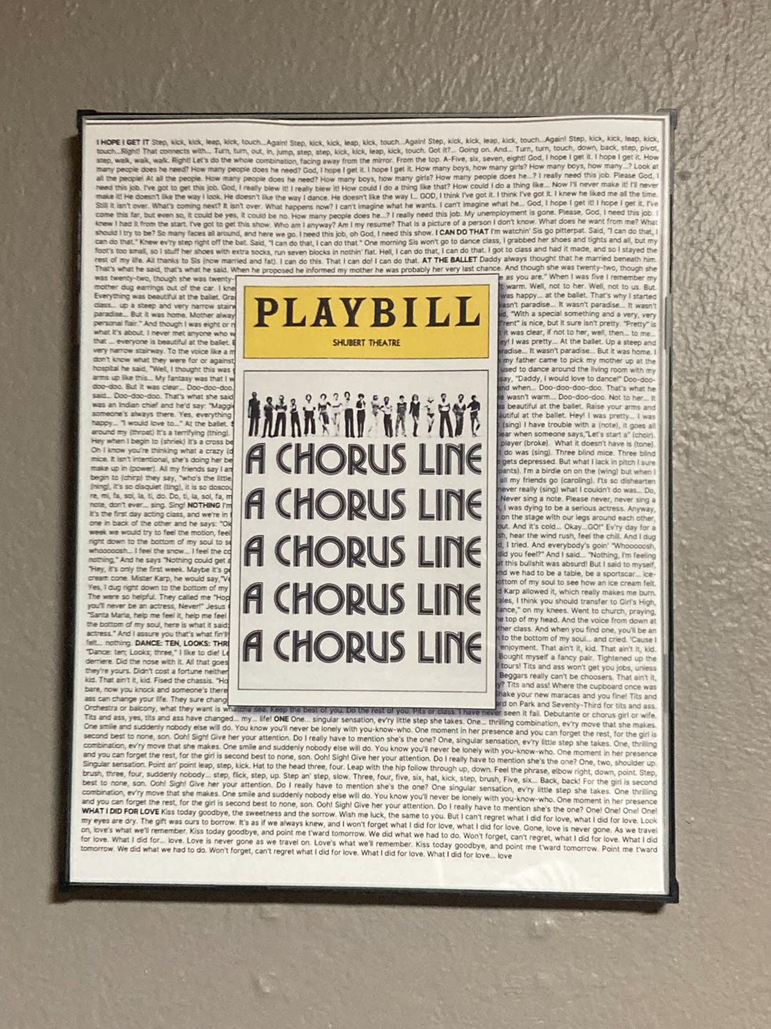 A Chorus Line/lyric Poster - Etsy