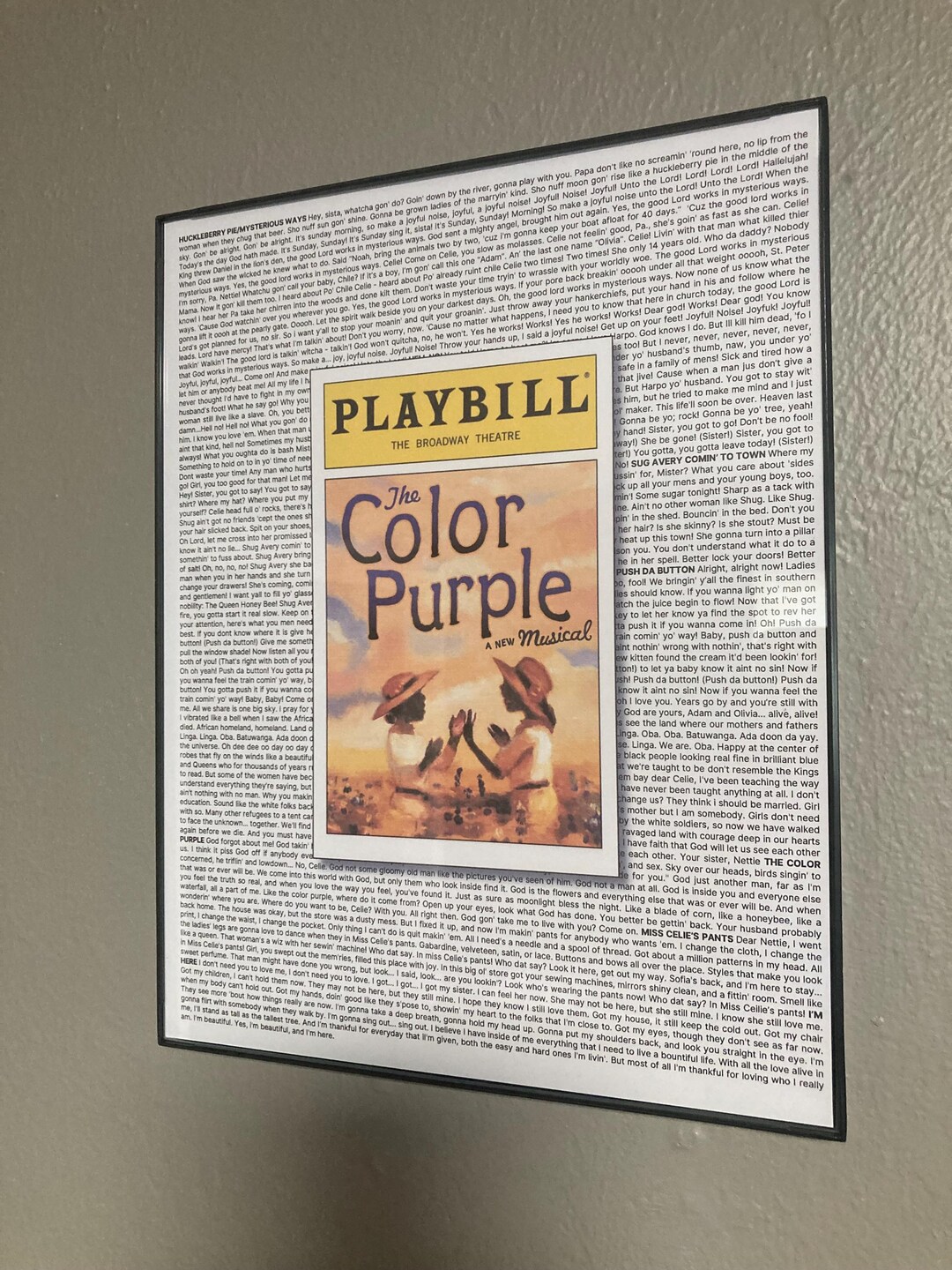 The Color Purple Playbill/lyric Poster - Etsy