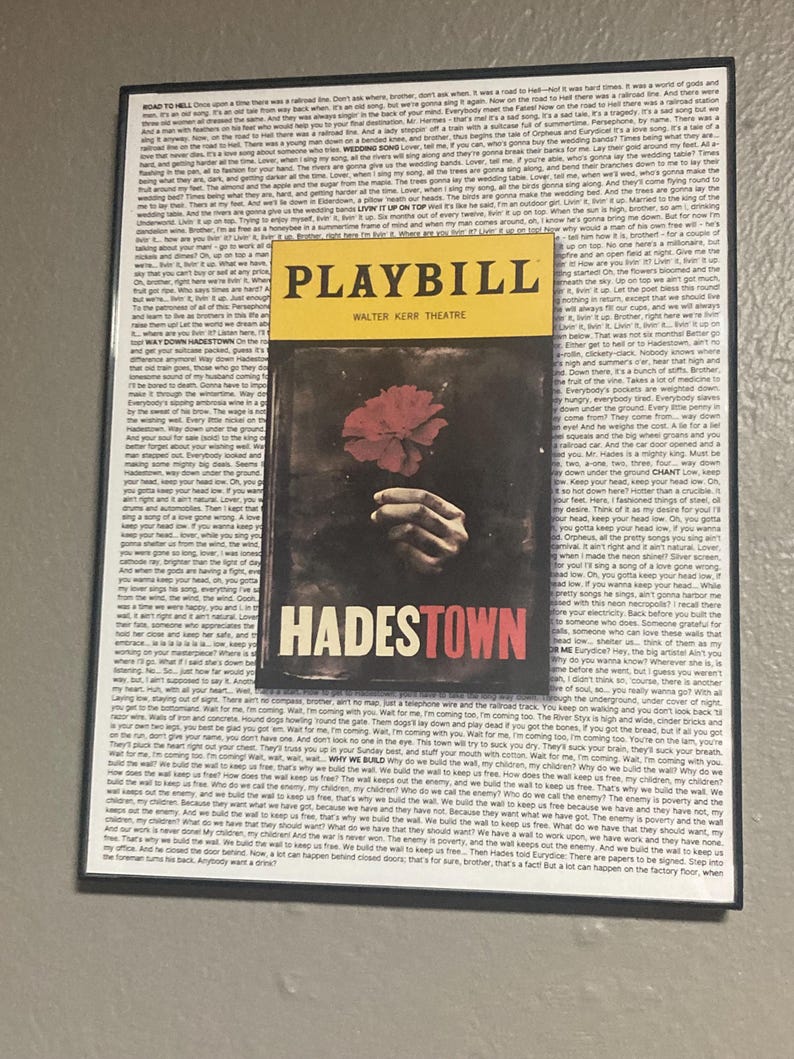 Hadestown Playbill/lyric Poster - Etsy