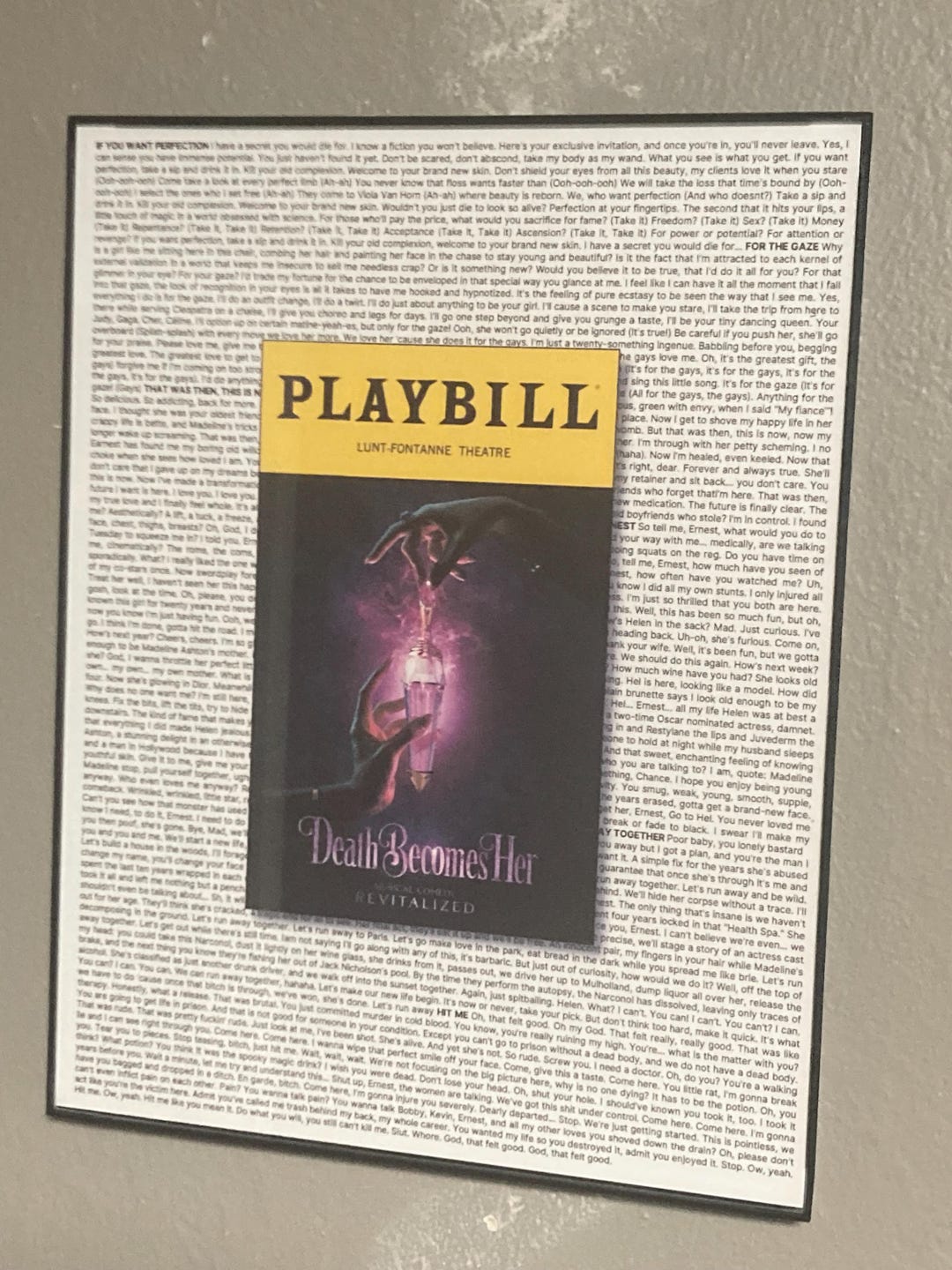 Death Becomes Her Playbill/lyric Poster - Etsy