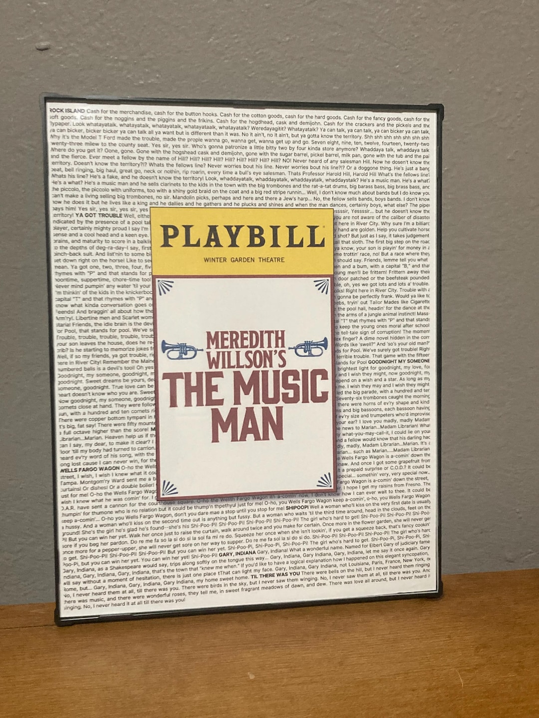 The Music Man Playbill/lyric Poster - Etsy