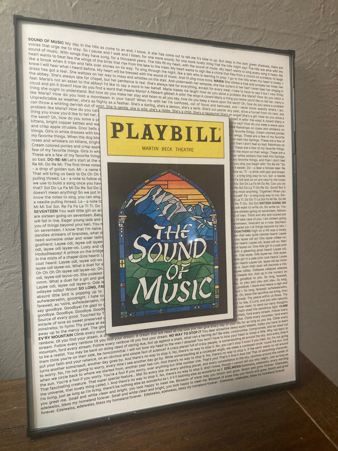 Sound of Music Playbill/lyric Poster - Etsy
