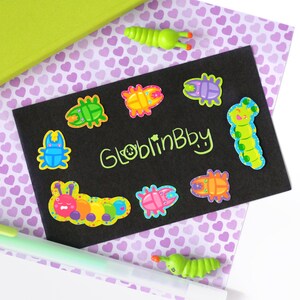 Mini Bug Sticker Flakes Beetle Stickers Caterpillar Rainbow Cute - Etsy