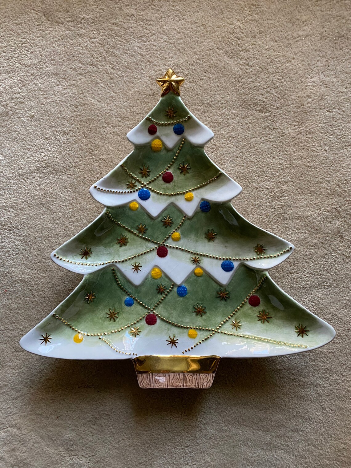 Shiny Brite by Christopher Radko Tree Platter - Etsy