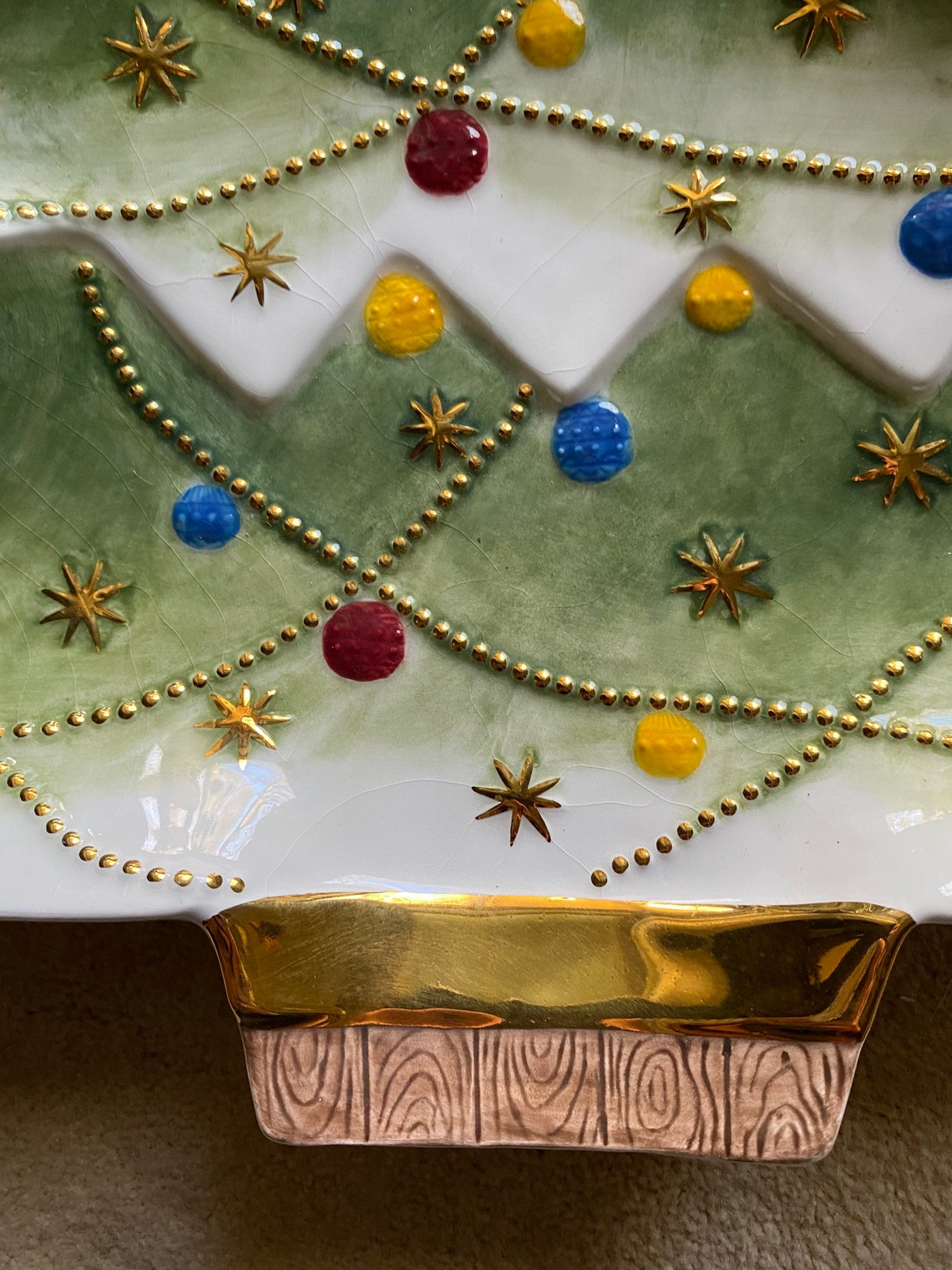 Shiny Brite by Christopher Radko Tree Platter - Etsy